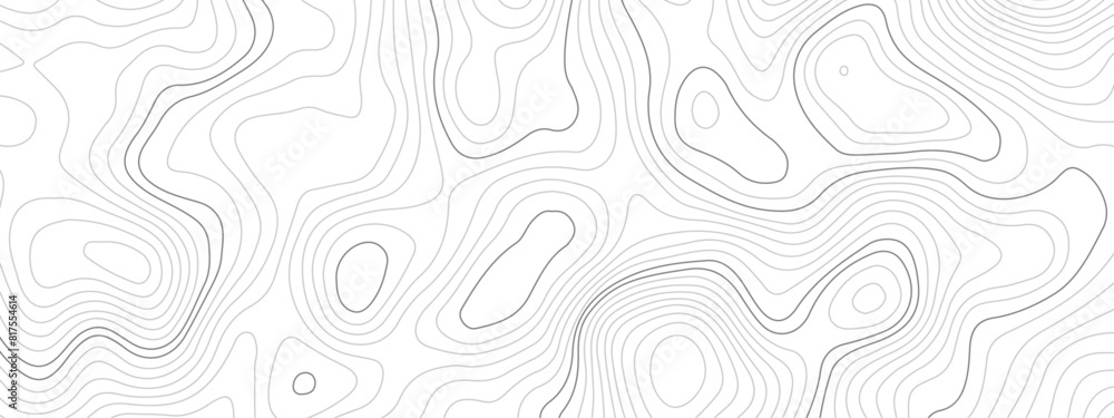 Wave topographic contour map, topographic wavy map line background ...