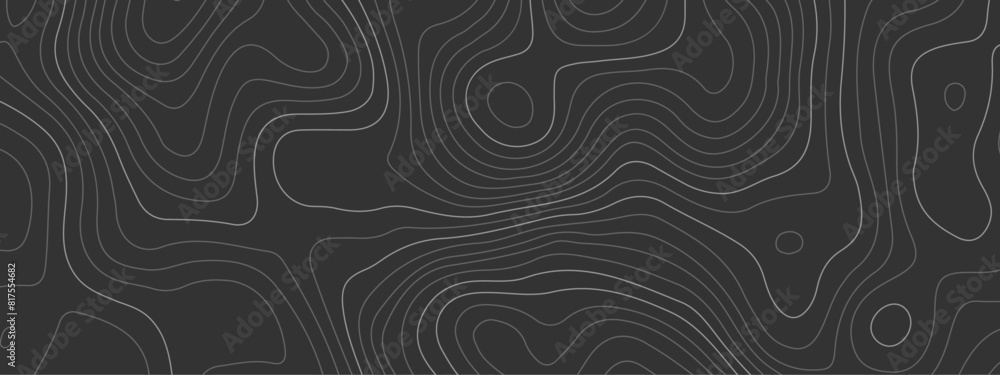 White paper wave curve relief geometric wave grid line background ...