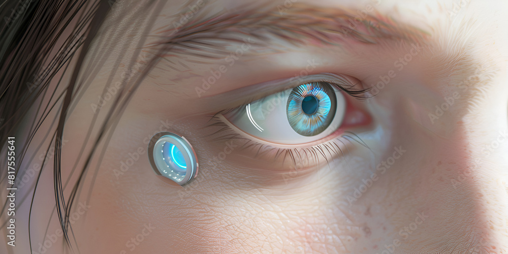 Futuristic Cybernetic Eye Implant Enhancing Human Vision and ...