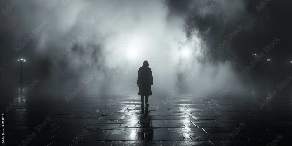 Loneliness and Isolation: A person standing alone on an empty street ...