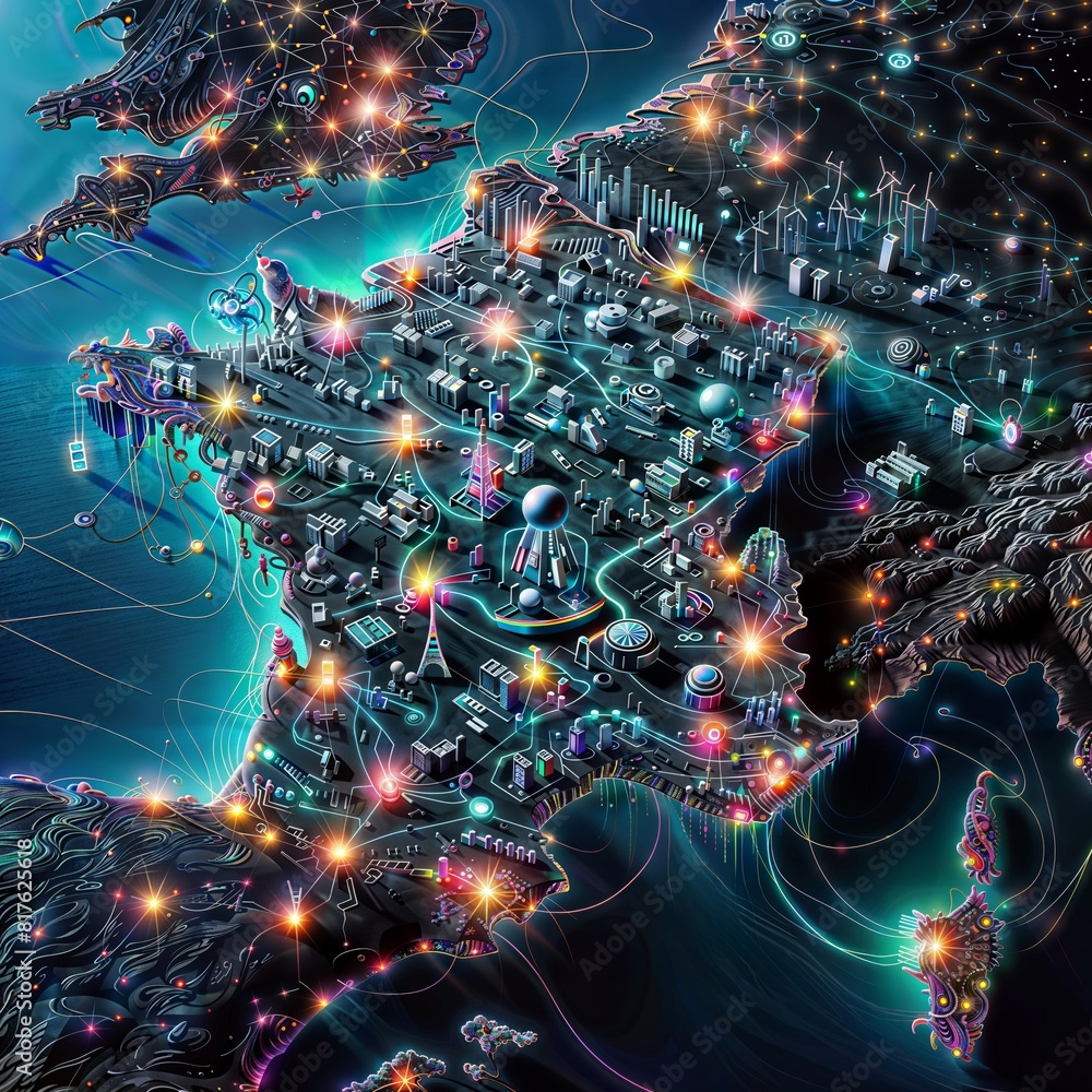 This digital map of France illustrates energy consumption centers ...