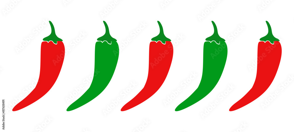 Chili spicy product spicy degree symbols. Paprika hot meter sign for ...