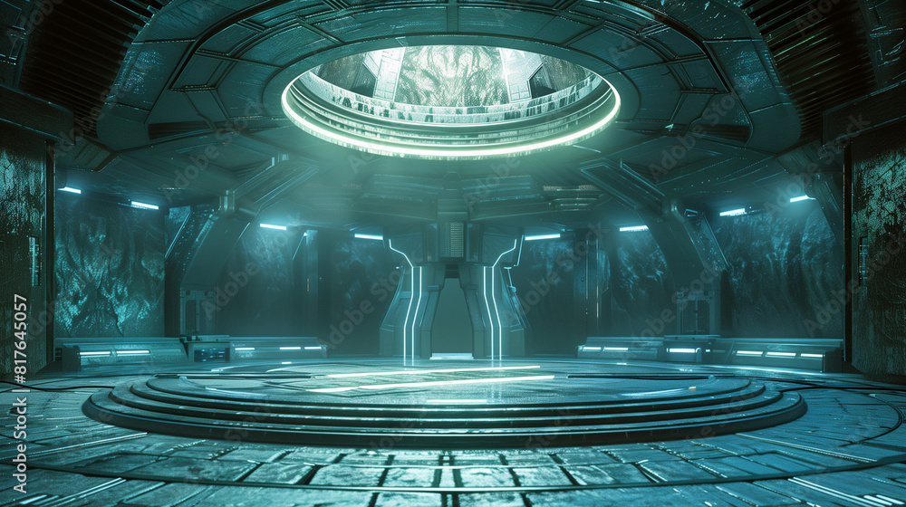 super strong metal texture science fiction teleportation platform Stock ...