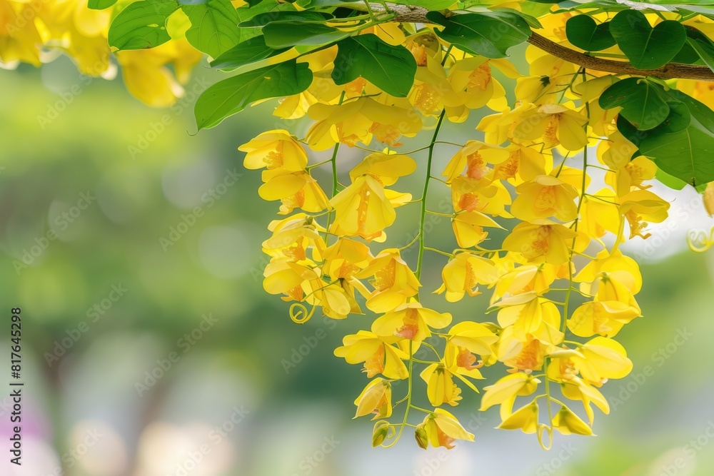 Kanikkonna, Golden shower, Cassia Fistula, bloom in tree using by Hindu Vishu festival Vishu ...