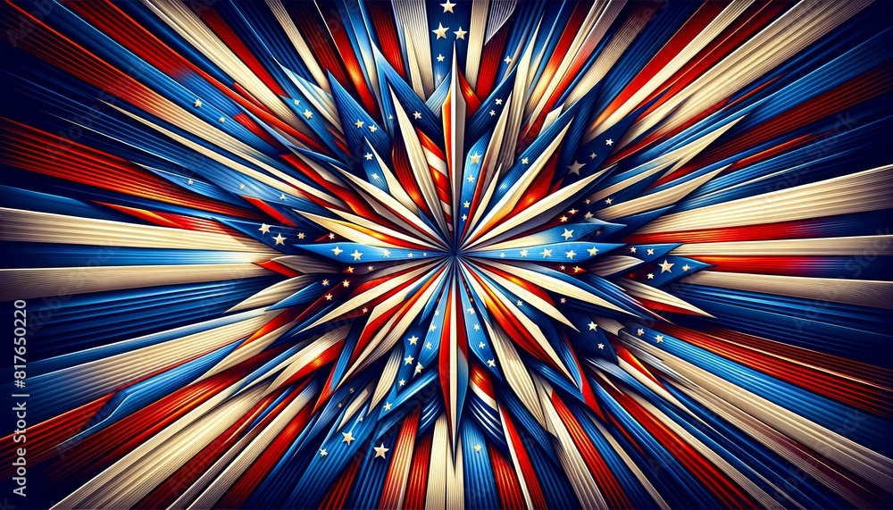 Patriotic burst: american flag eruption. American flag bursting forth ...