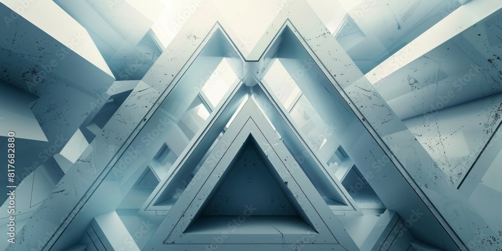 A modern building with an abundance of triangular shapes and sharp ...