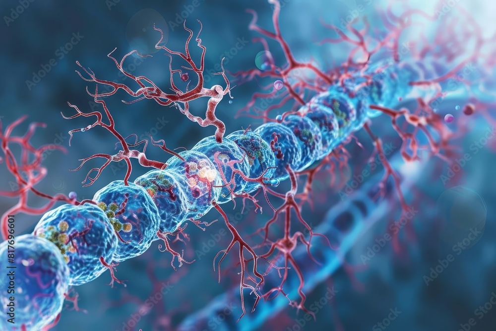 A detailed diagram of the nervous system showing the impact of multiple ...