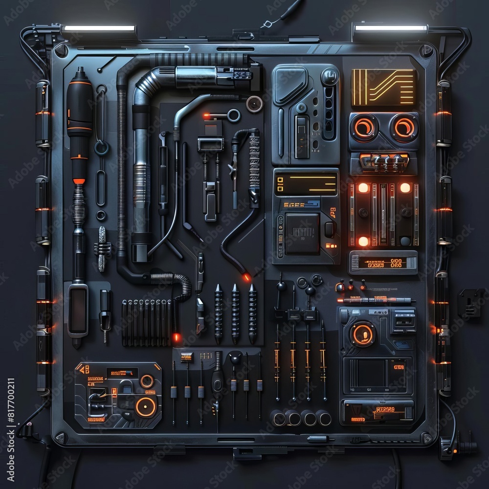 A hacker s digital toolkit resembling a thief s lockpick set, used to ...