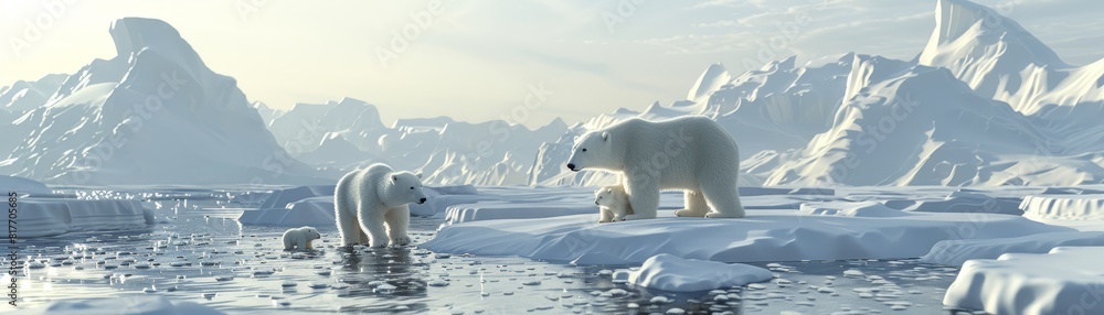 Immerse Yourself in the Arctic: 3D Model of a Snowy Arctic Landscape ...