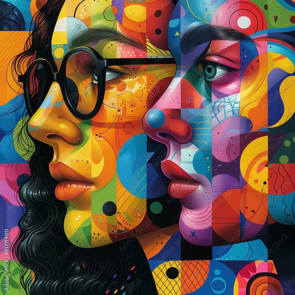 AI generated illustration of iconic charisma with unique, attractive ...