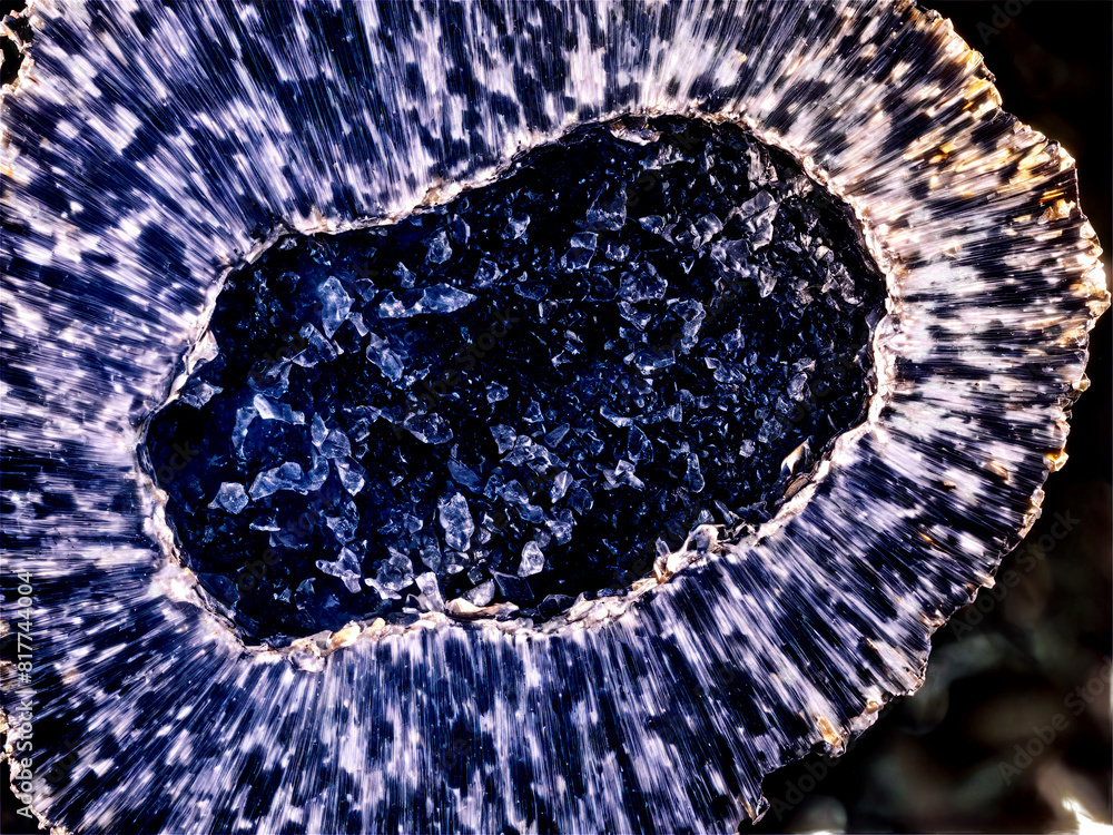 Flint A grey flint nodule with a sharp fracture floating and turning to ...