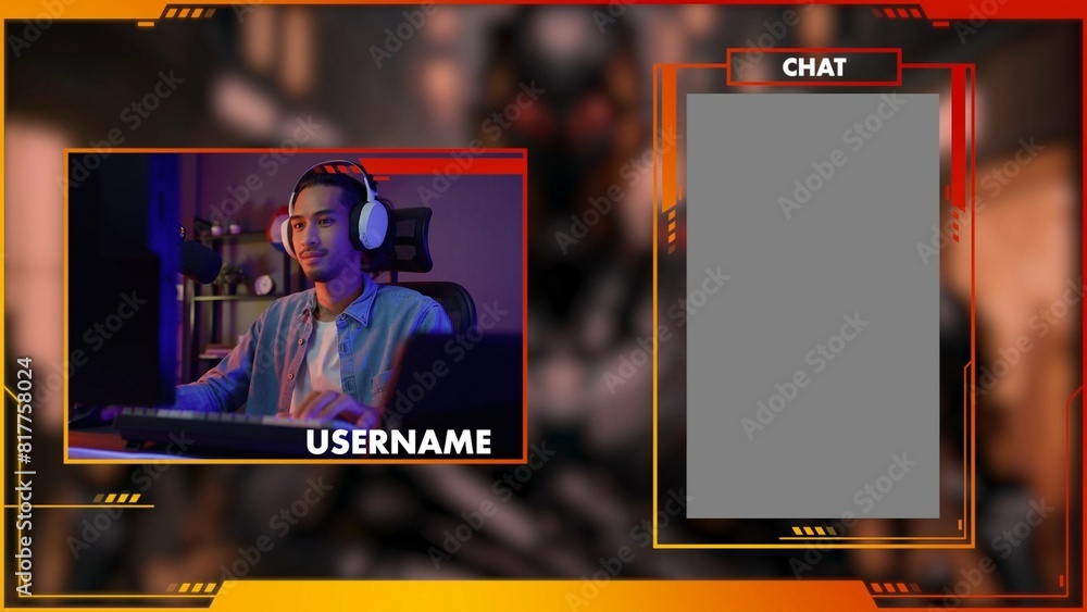 Modern Streaming Overlays Template Stock Template | Adobe Stock