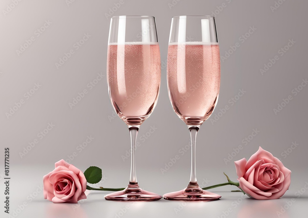 A collection of red, white, rosé, and rosé champagne wine glasses and ...