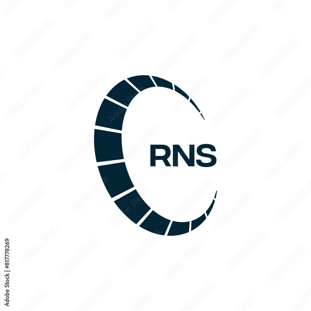 RNS logo. R N S design. White RNS letter. RNS, R N S letter logo design ...