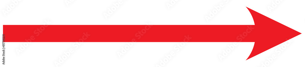 red arrow and white border in transparent background with png Stock ...