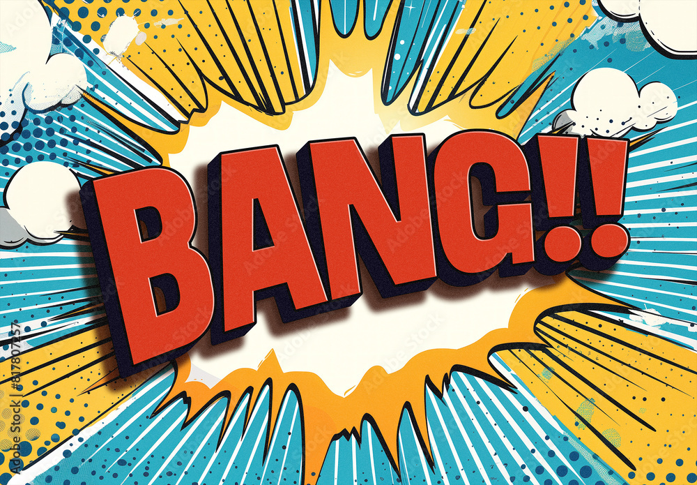 Text Effect Comic Bang with Generative AI Stock Template | Adobe Stock