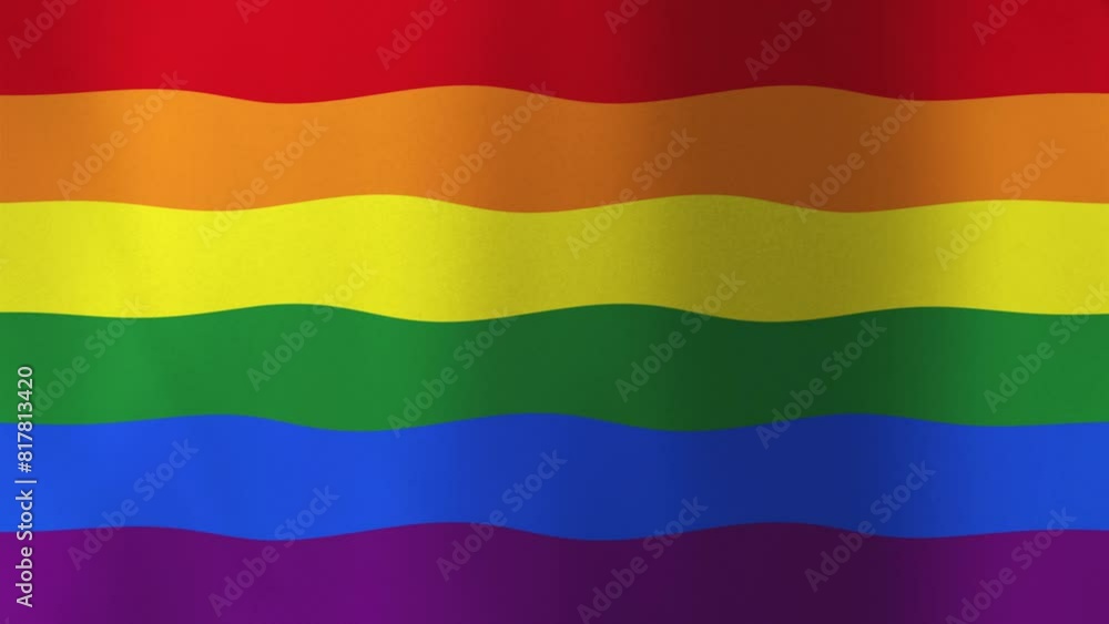 Waving Rainbow LGBTQ Flag, 4k Seamless Animated Background. Pride Flag ...