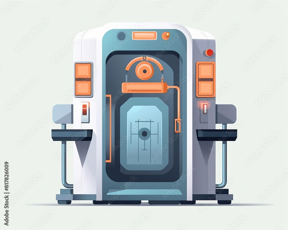 Security Xray scanner flat design top view safety inspection theme ...