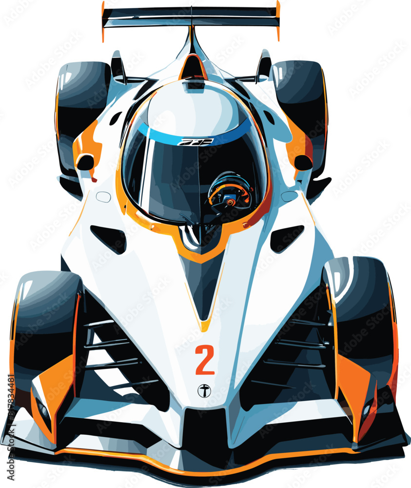 Vector of a modern racecar Stock Vector | Adobe Stock