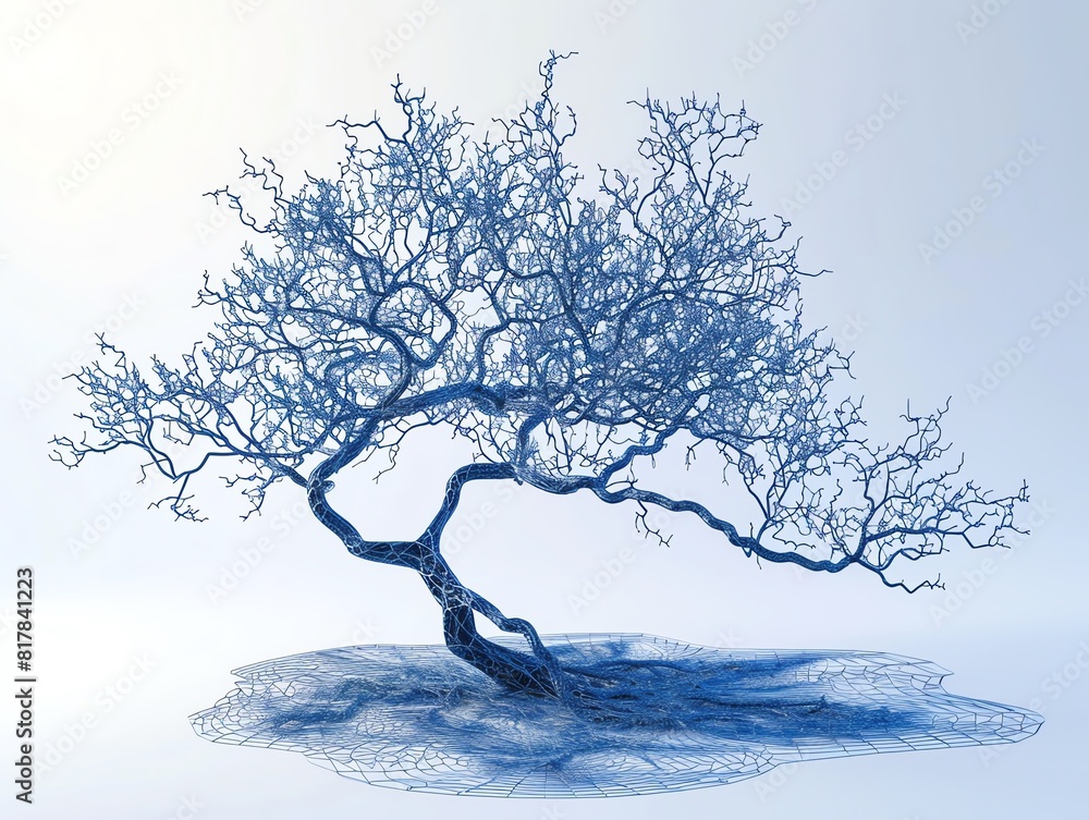 Create a 3D model of a tree using ASCII characters Stock Photo | Adobe ...