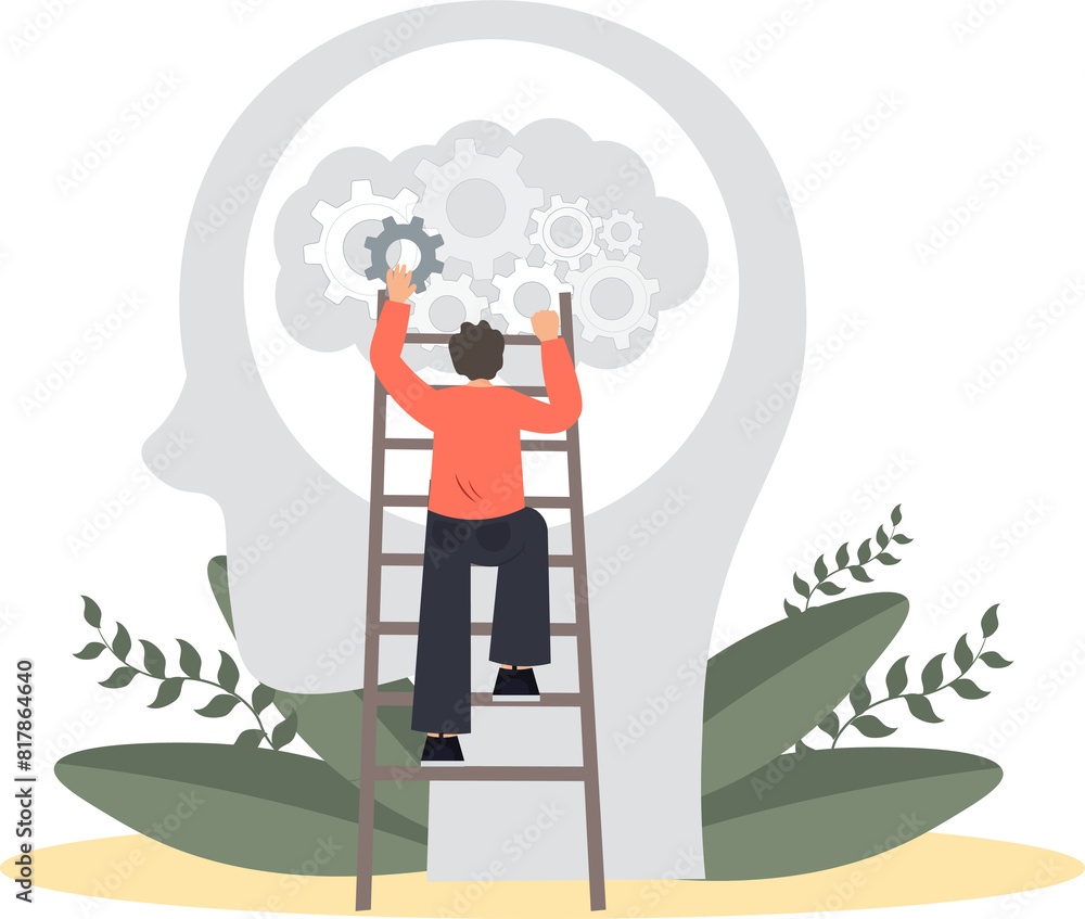 Mental health support concept, emotional, mental health, brain ...