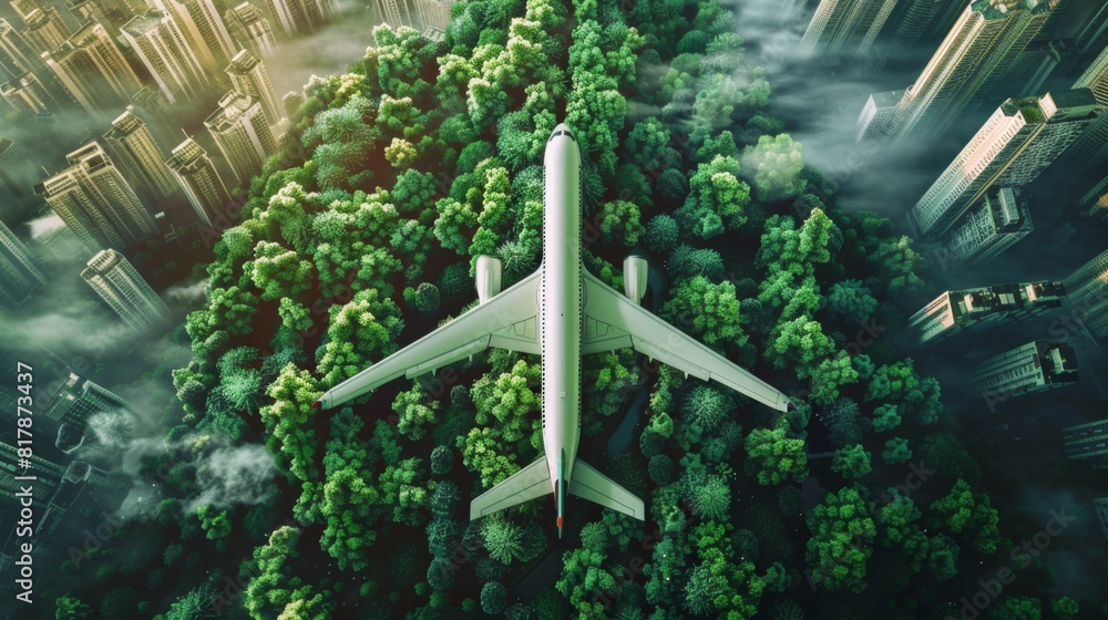 Sustainable aviation fuel concept. Net zero emissions flight ...