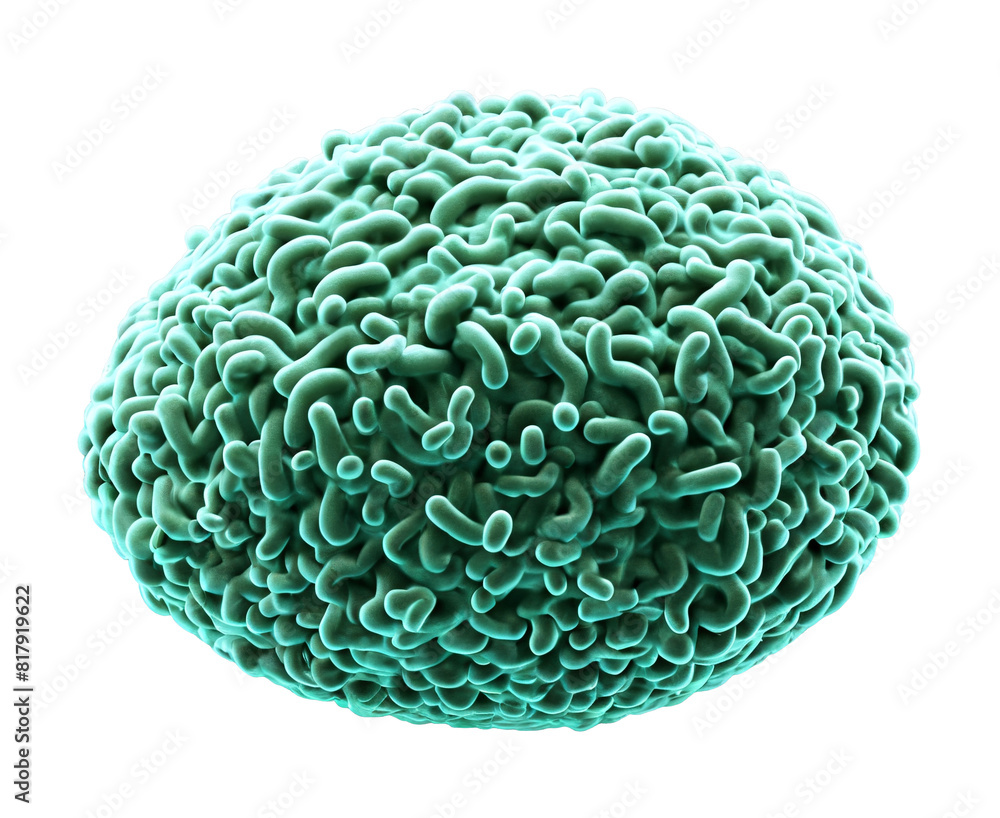 Conglomerate of teeming microbes, isolated on transparent background ...