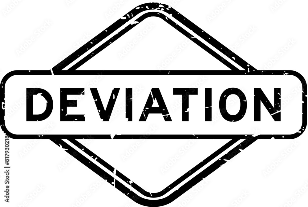 Grunge black deviation word rubber seal stamp on white background Stock ...