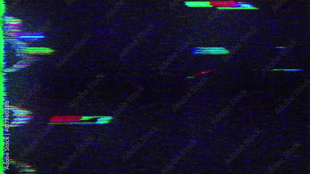 Analog Static Noise texture overlay. Horizontal stripes offset . No ...