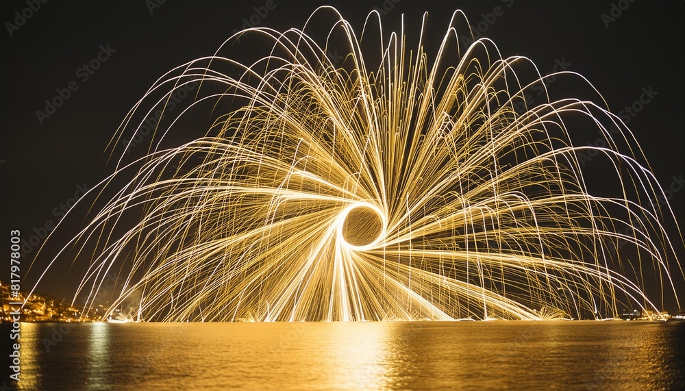 golden firework texture thin stroke lines isolated png illustration ...