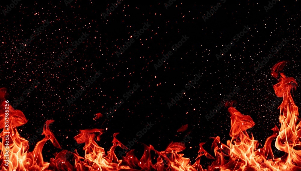 red fire embers particles texture overlays sparkle burn effect on ...