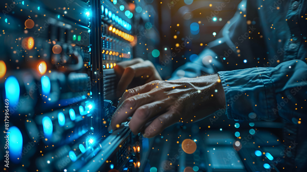 Digital Transformation in IT: Photo Realistic Image of an IT Specialist ...