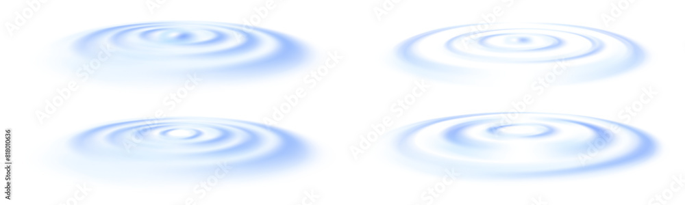 Water drop wave splash effects. Realistic water ripple. Waves over ...