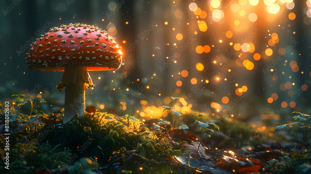 Mushroom Wallpaper ,Fantasy Wallpaper, 4K, Mushroom Light, Fantasy ...