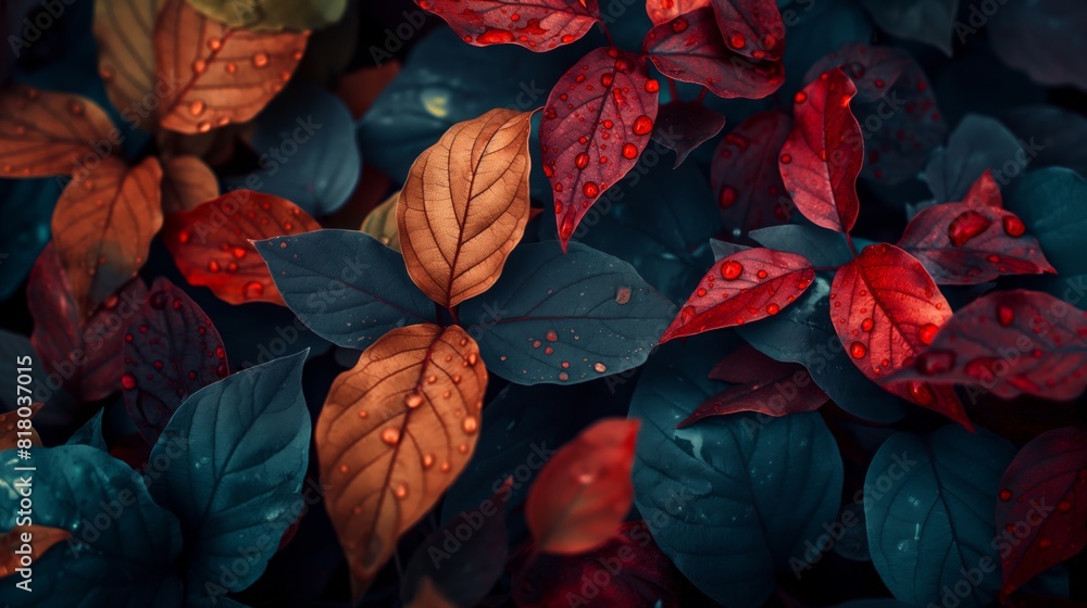 Foreboding Color Leaves created with Generative AI Technology, ai ...