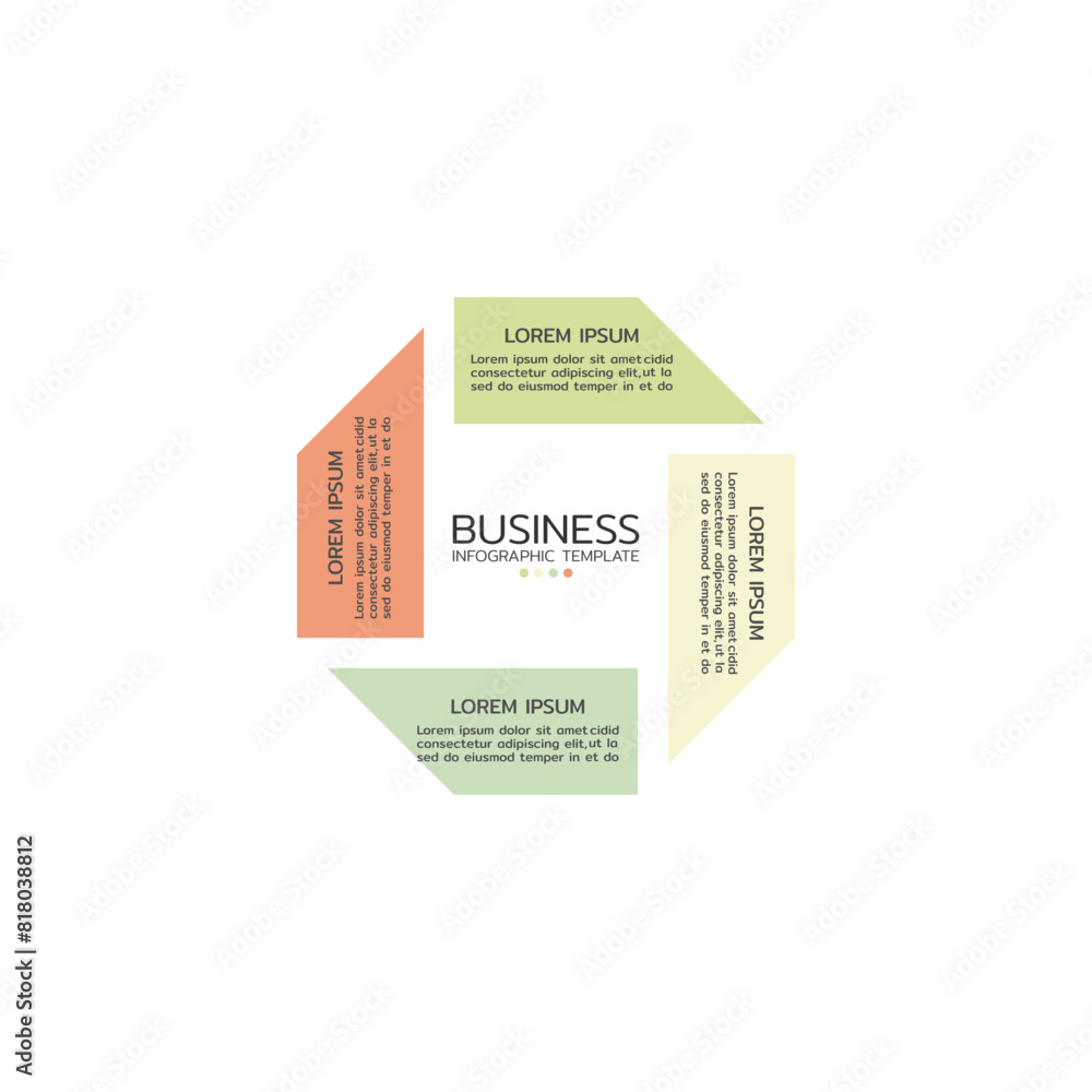 Vector circle arrows infographic, cycle diagram, geometric graph ...