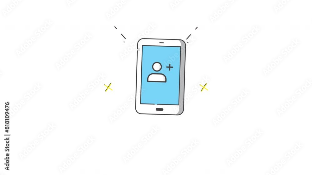 Animated Illustration of Cartoon phone with face suitable for social ...
