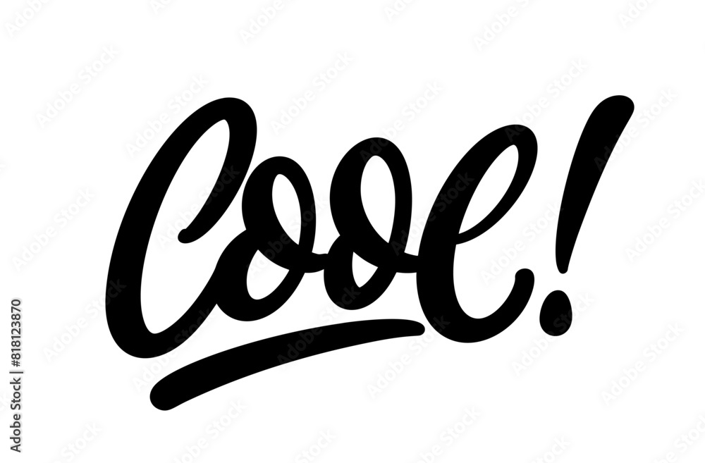 Cool, hand drawn calligraphy text. Modern handwritten brush lettering ...