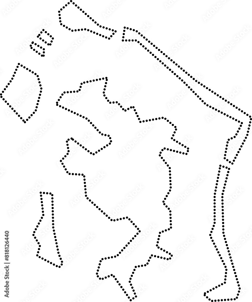 dot line drawing of bora bora island map. Stock Illustration | Adobe Stock