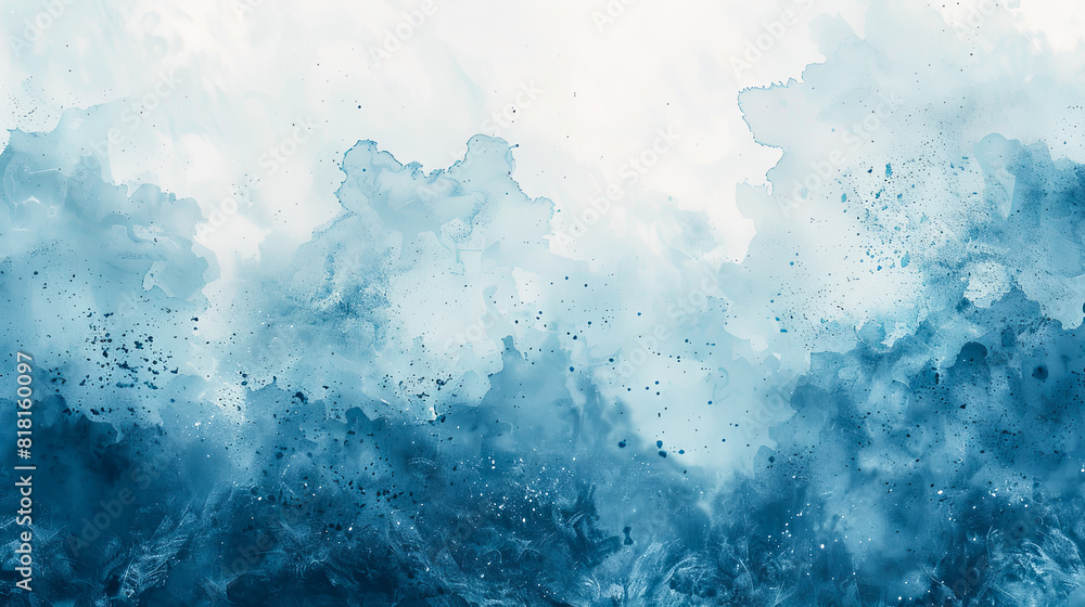 abstract blue watercolor background with copy space for text or image ...