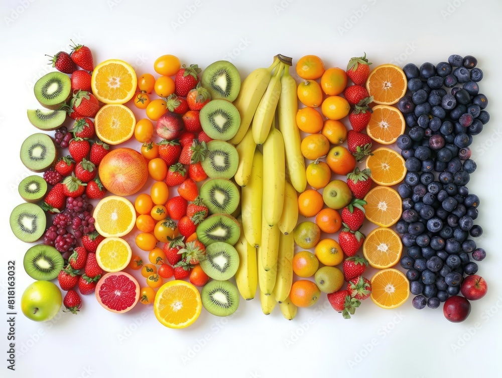 Fruit Rainbows Line up fruits in the order of the rainbow s colors ...