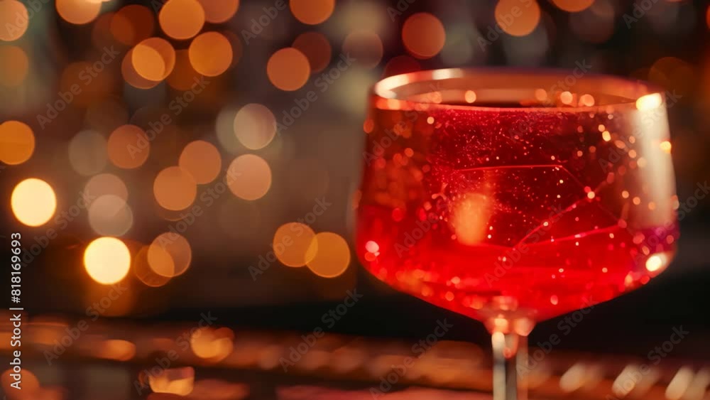 Red wine glass featuring a zodiac sign emblem surrounded by celestial ...
