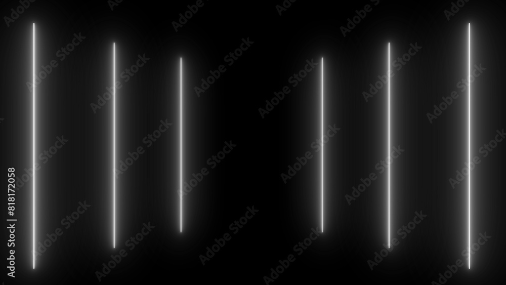 Simple in-and-out neon glowing line animation. Techno night club sparky ...