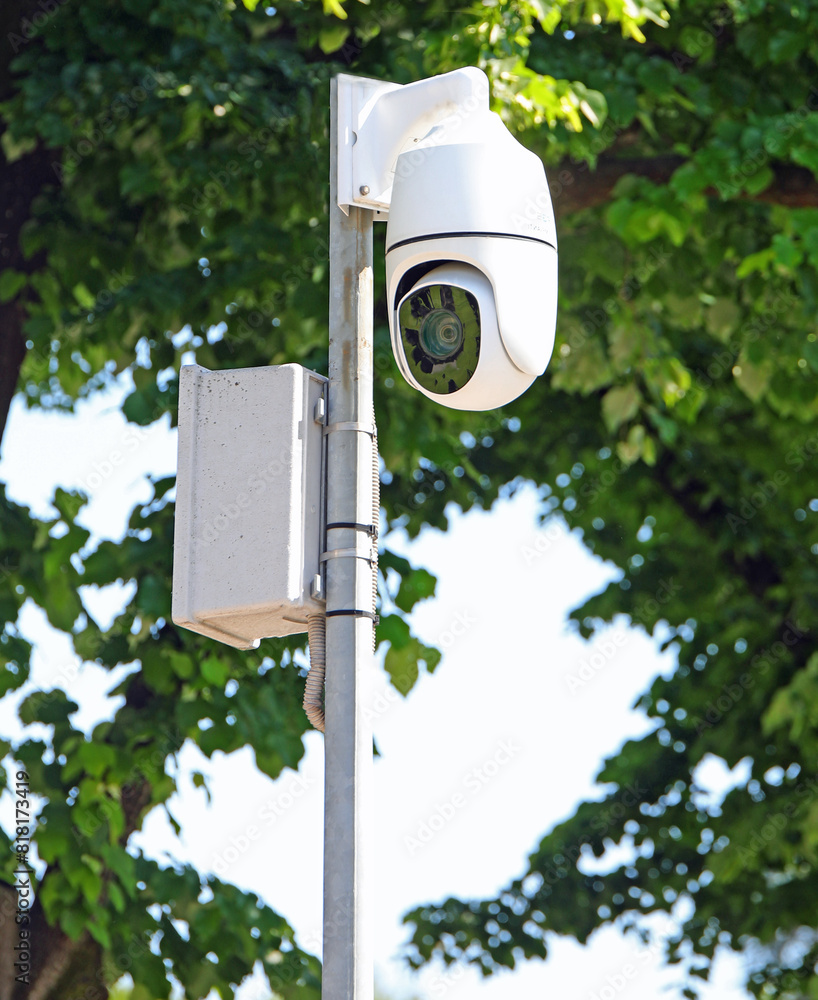 high-definition surveillance camera for monitoring city pedestrians ...