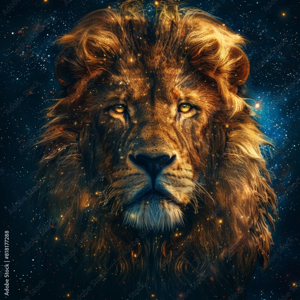 Leo Zodiac Sign, Lion Horoscope Symbol, Magic Astrology Lion, Lion in ...