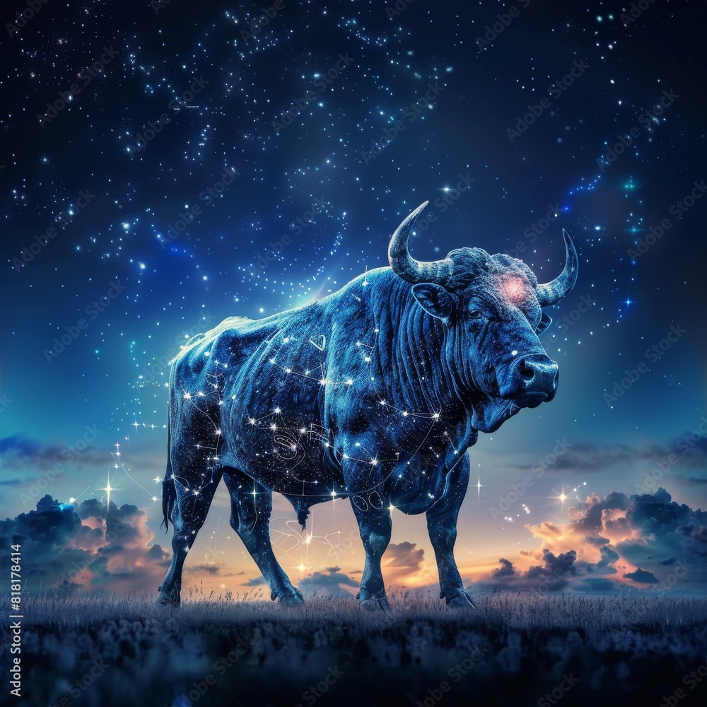 Taurus Zodiac Sign, Horoscope Symbol, Magic Astrology Bull, Taurus in ...