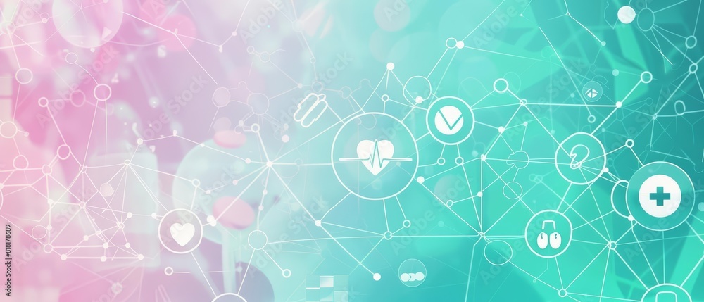 A watercolor clipart of a hospital or laboratory background with a ...