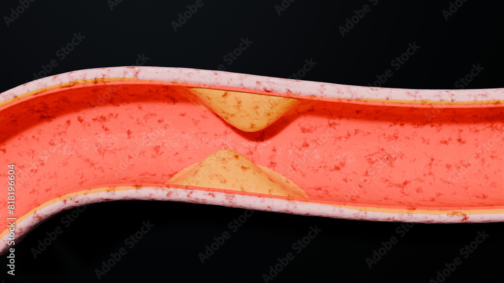 Blocked Artery, Collapsed balloon angioplasty procedure with Coronary ...