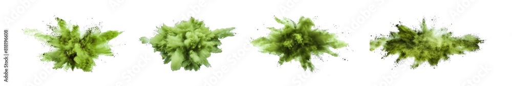 Explosion of green smoke isolated on transparent background cutout png ...