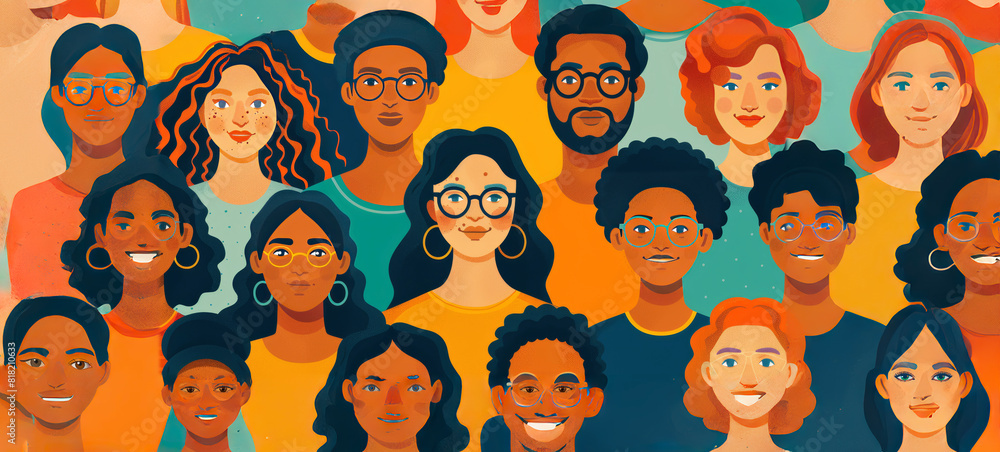 Inclusion and Diverse community coming together in unity and ...